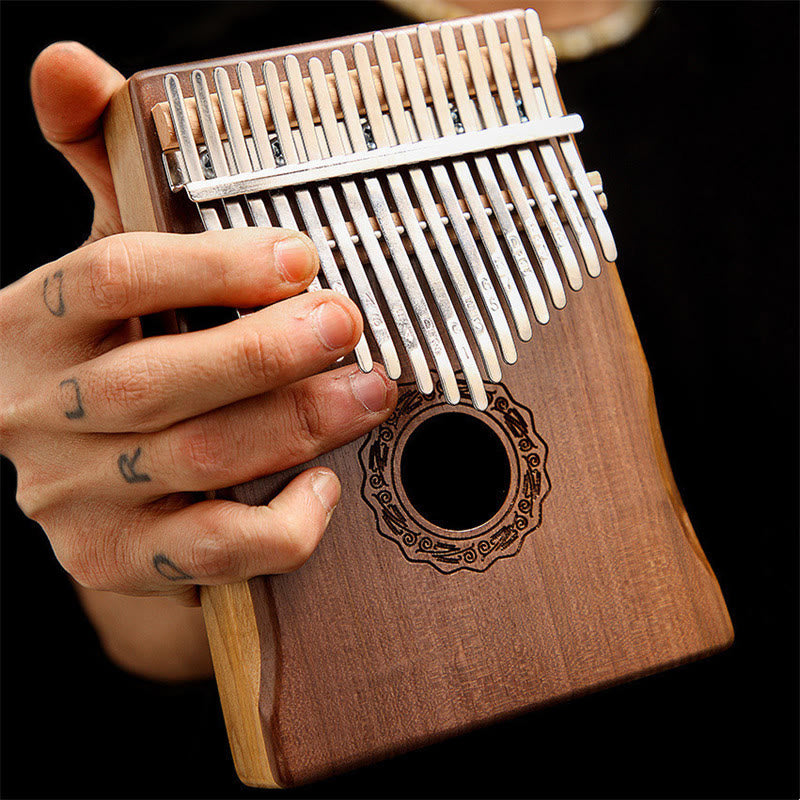Kalimba 17 Keys Thumb Piano Mahogany Wood Acacia Walnut Portable Finge ...