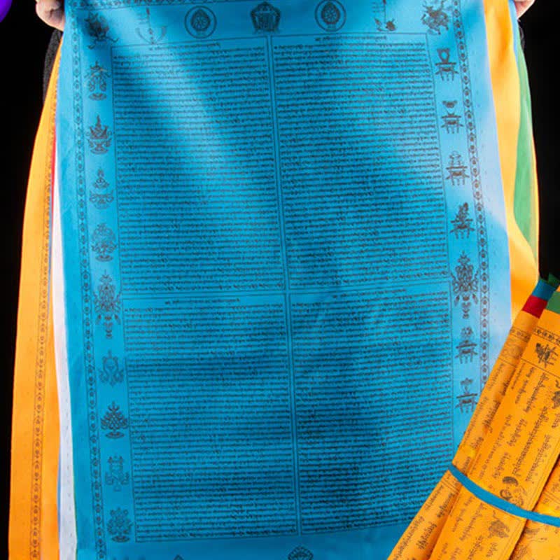 Tibetan 5 Colors Windhorse Happiness Auspicious Outdoor Prayer Flag ...